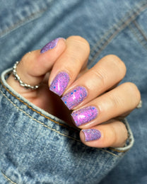 Amy - Pink Reflective Nail Polish - Glitter Nail Polish - Survivor ...