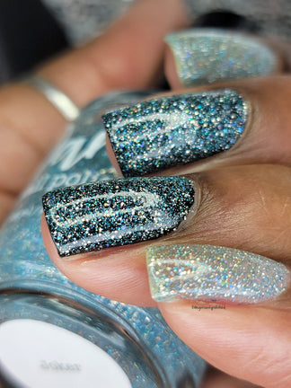Joker - Light Blue Holographic Reflective Glitter Nail Polish | Dam ...