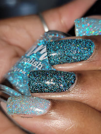 Joker - Light Blue Holographic Reflective Glitter Nail Polish | Dam ...