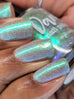 Have Fun. Be Weird. - Green Blue Shimmer - Silver Reflective Nail Poli ...