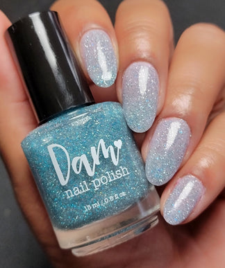 Joker - Light Blue Holographic Reflective Glitter Nail Polish | Dam ...