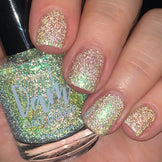 Have Fun. Be Weird. - Green Blue Shimmer - Silver Reflective Nail Poli ...
