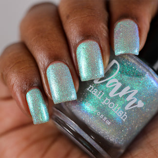 Have Fun. Be Weird. - Green Blue Shimmer - Silver Reflective Nail Poli ...