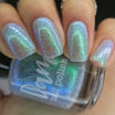 Have Fun. Be Weird. - Green Blue Shimmer - Silver Reflective Nail ...