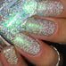 Have Fun. Be Weird. - Green Blue Shimmer - Silver Reflective Nail ...